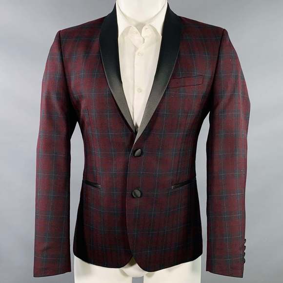 Nick Graham | Suits & Blazers | Nick Graham New York Cut Burgundy Black ...